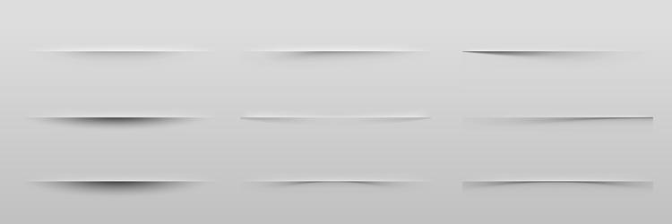 Realistic shadows set of transparent Royalty Free Vector