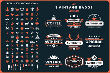 Vintage retro logo for banner Royalty Free Vector Image