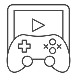 Joystick line icon electronics concept gamepad Vector Image
