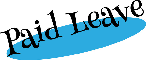 Paid leave rubber stamp Royalty Free Vector Image