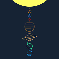 Solar system flat design Royalty Free Vector Image