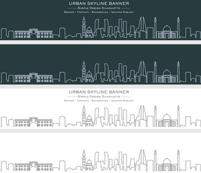 Bahrain hand drawn skyline Royalty Free Vector Image