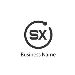 Initial letter sx logo template design Royalty Free Vector