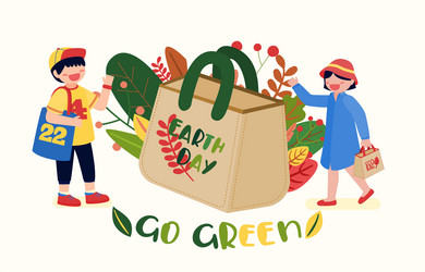 Poster campaign to reduce use of plastics Vector Image