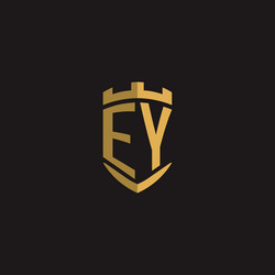 Initial letter ey monogram logo with simple Vector Image