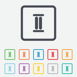 Roman numeral two icon number two sign Royalty Free Vector