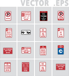No parking urban transport traffic warning rule Vector Image