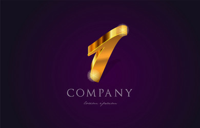 Hand drawing number 1 logo icon design Royalty Free Vector
