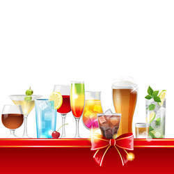 Alcohol borders Royalty Free Vector Image - VectorStock