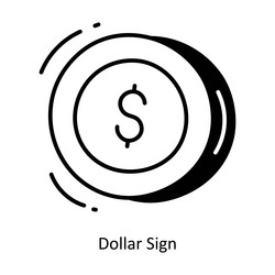 Dollar sign doodle icon design ecomm Royalty Free Vector