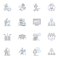 Revitalization line icons collection restoration Vector Image