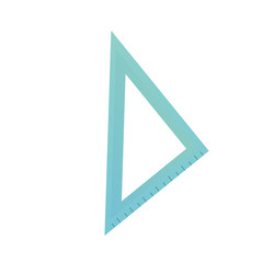 Wooden triangle ruler measuring tool Royalty Free Vector