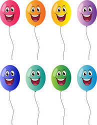 Colorful balloons cartoon Royalty Free Vector Image