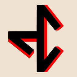 National ancient magic red black symbol isolated Vector Image