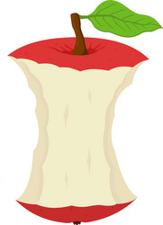 Cartoon red apple tasty vegetarian fruit Vector Image