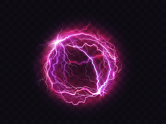 Magic electric lightning ball animation sprite Vector Image
