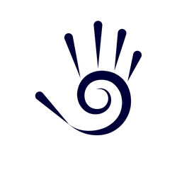 Human hand showing five fingers isolated on white Vector Image