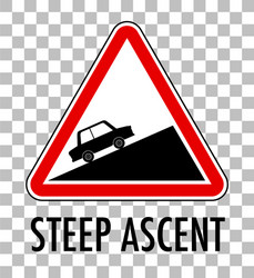 Red traffic sign on transparent background Vector Image