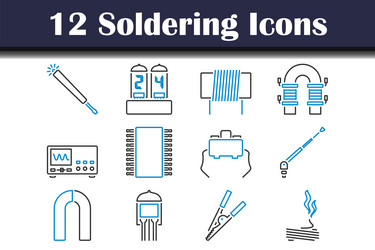Soldering icon set Royalty Free Vector Image - VectorStock