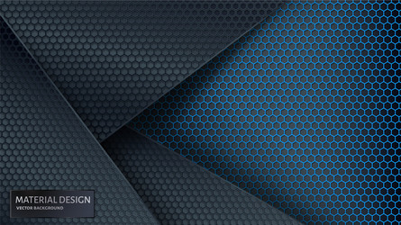 Abstract carbon fiber background black red Vector Image