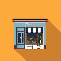 Restaurants and shops facade storefront Royalty Free Vector