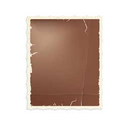 Vintage torn paper frame overlay with tape Vector Image