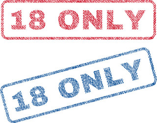 18 years textile stamps Royalty Free Vector Image