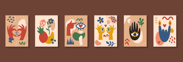 Abstract cute shapes modern round geometry Vector Image