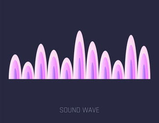 Color sound wave audio digital equalizer Vector Image