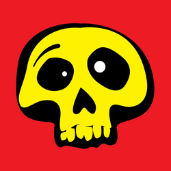 Halloween comic character of the human skull Vector Image