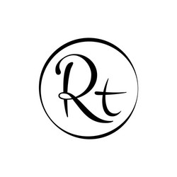 Initial rt letter logo with creative modern Vector Image