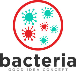 Bacteria logo design template Royalty Free Vector Image