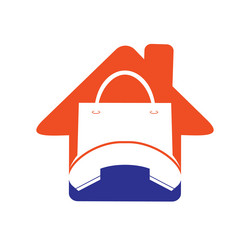 Call store logo design template Royalty Free Vector Image