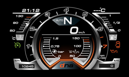 Car dashboard speedmeter technology design modern Vector Image