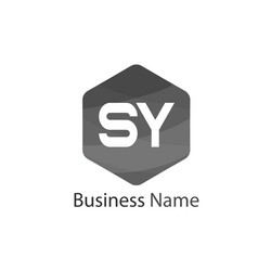 Initial letter sy logo template design Royalty Free Vector