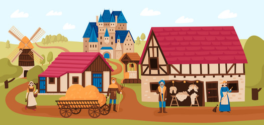 Medieval Village Vector Images (over 2,300)