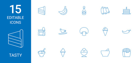 Tasty icons Royalty Free Vector Image - VectorStock