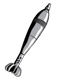 Ammunition 82mm mortar shell mortar bomb Vector Image