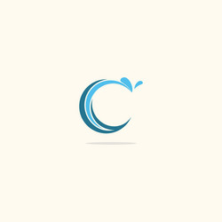 Blue wave water ocean logo Royalty Free Vector Image