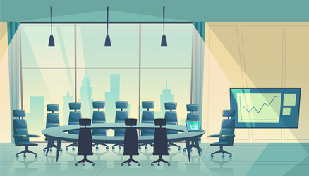 Cartoon conference hall room for meetings Vector Image