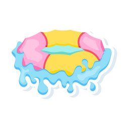 Inflatable watercraft Royalty Free Vector Image