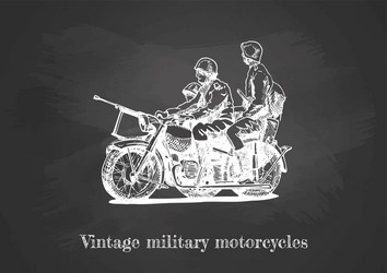 Military motorcycles Royalty Free Vector Image