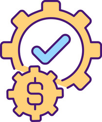 Rules of investment rgb color icons set Royalty Free Vector