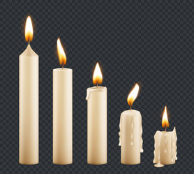 Funeral candle condolence obituary message Vector Image