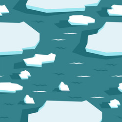 Horizontally seamless sea ice 1 Royalty Free Vector Image