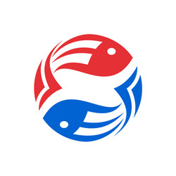 Ocean fish logo template Royalty Free Vector Image