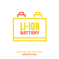 Lithium-ion battery rechargeable accumulator Vector Image