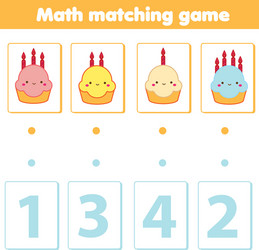Matching children educational game match objects Vector Image
