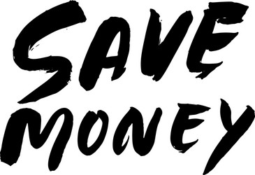 Save money modern brush lettering calligraphy Vector Image