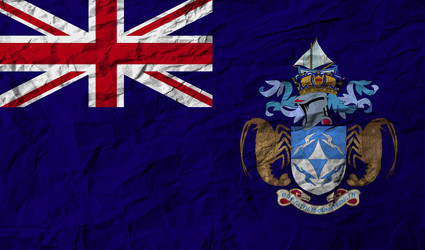 Flag of tristan da cunha with old texture Vector Image